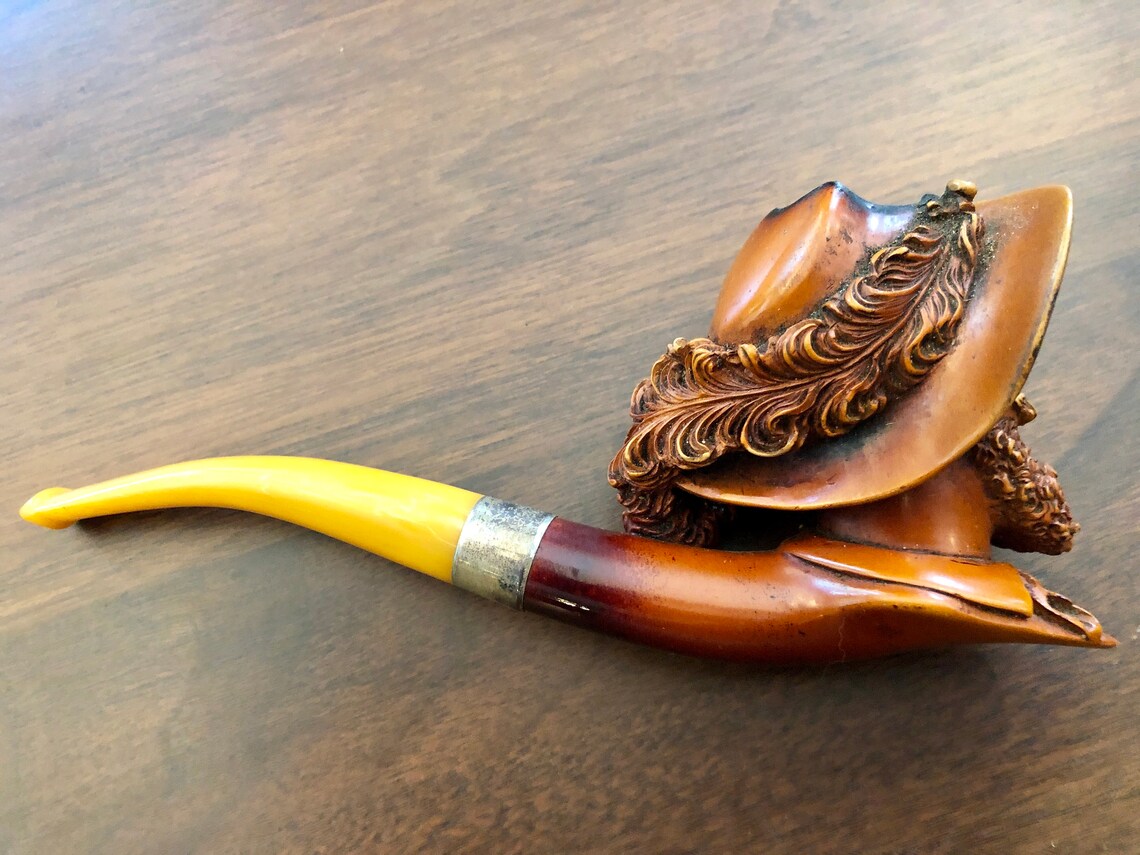 Highly Detailed Hand-carved Viennese Meerschaum Cavalier Pipe | Etsy