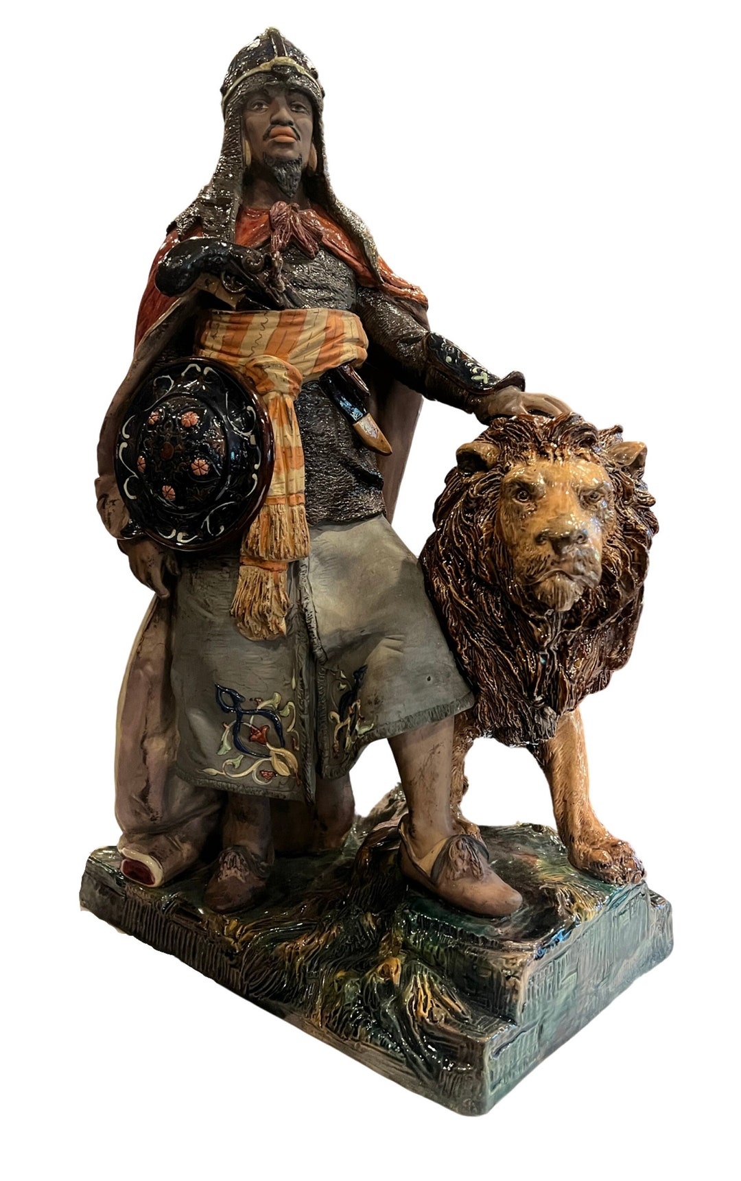 Large Majolica Orientalist Figure by Wilhelm Schiller and Sohn ...