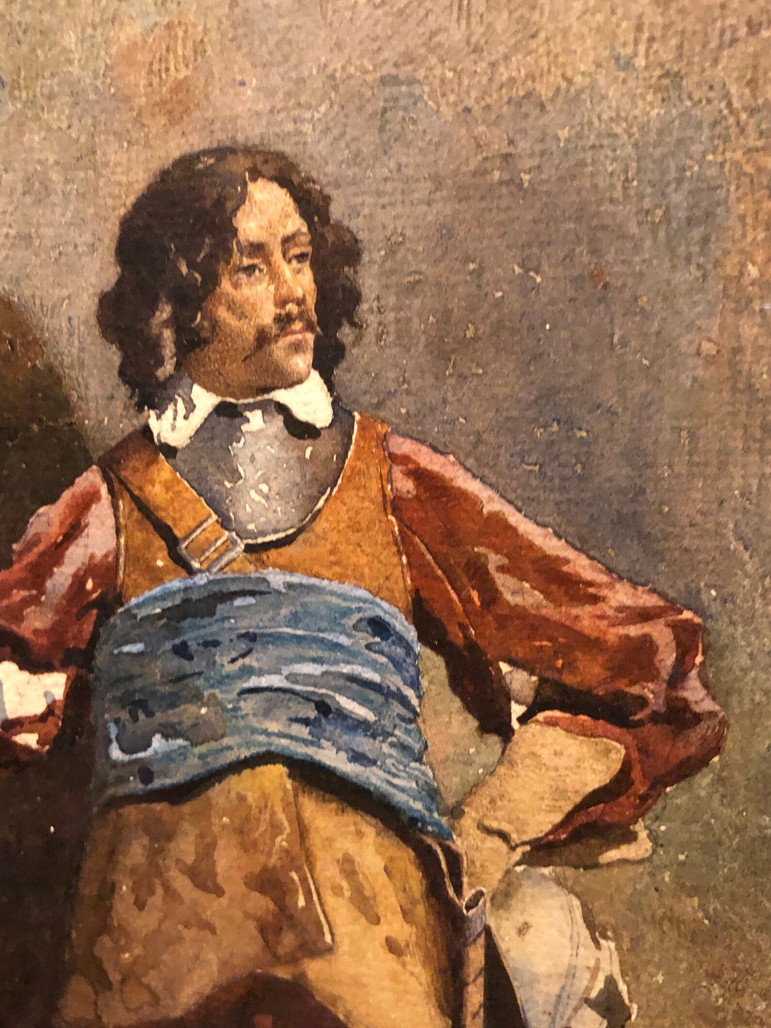 Antique Watercolor by Antonio Canella (1849-1922) of Cavalier With ...