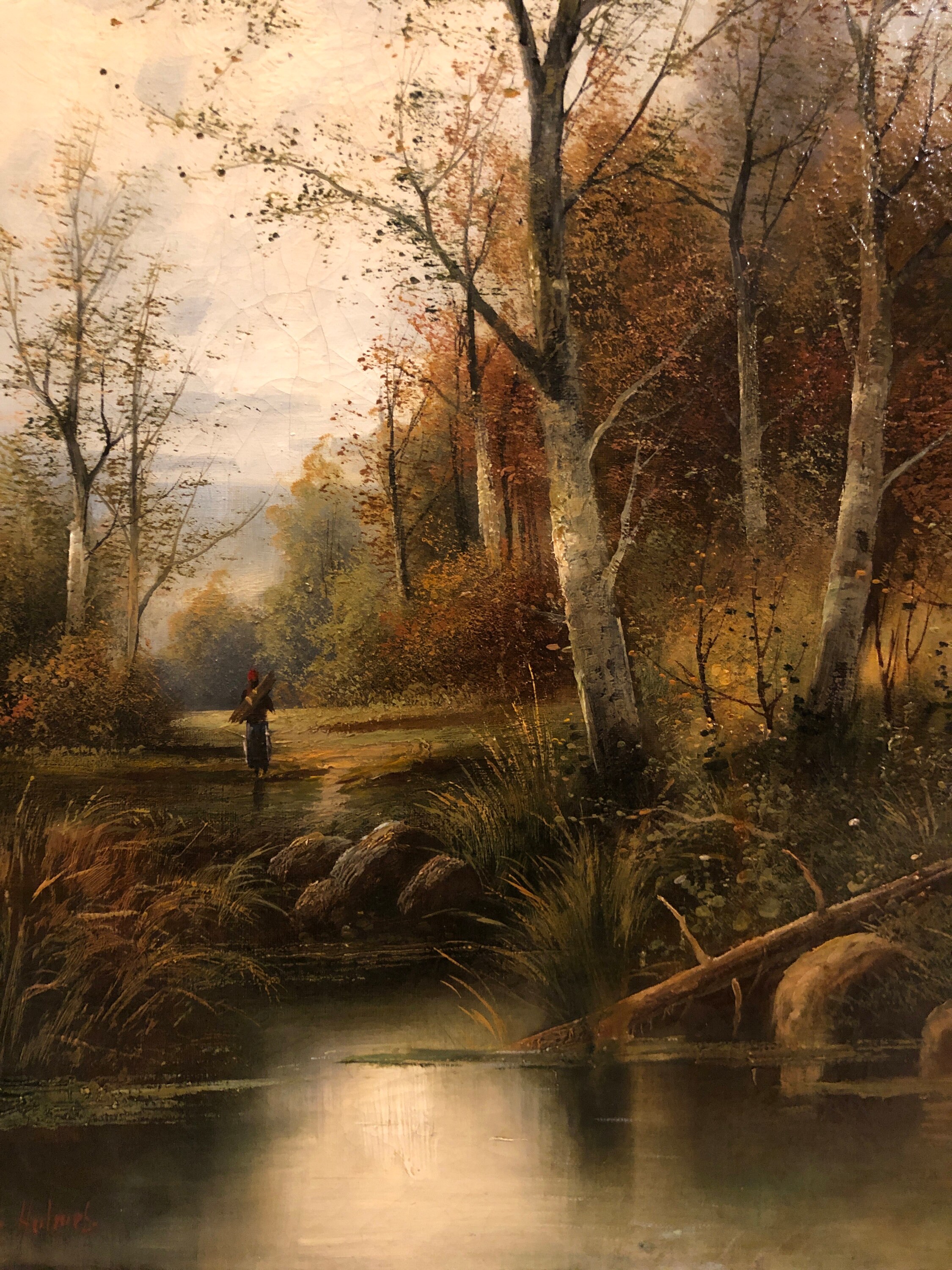 George Augustus Holmes, A Pair, Oil on Canvas Landscape Paintings, 19th ...