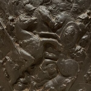 19th Century Heavy Cast Iron Shield With Battle Scene - Etsy