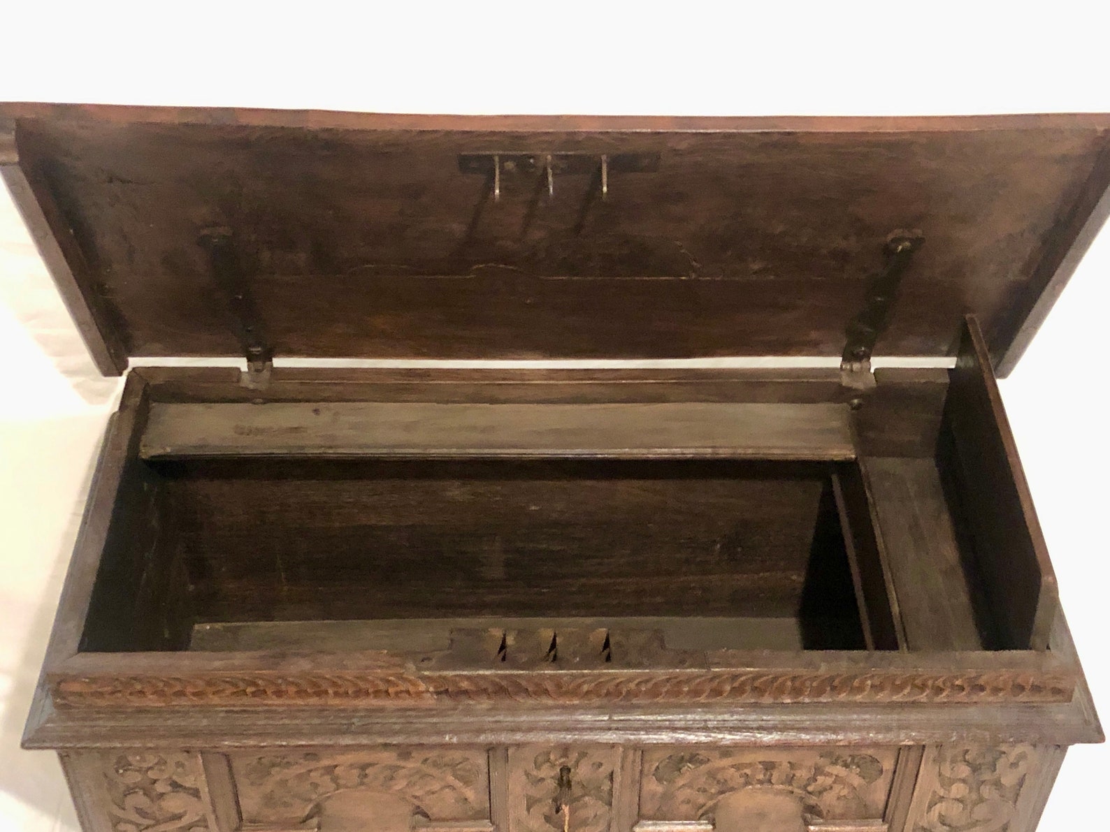 Austrian Gothic Oak 17th Century Coffer With Original Key and Lock - Etsy