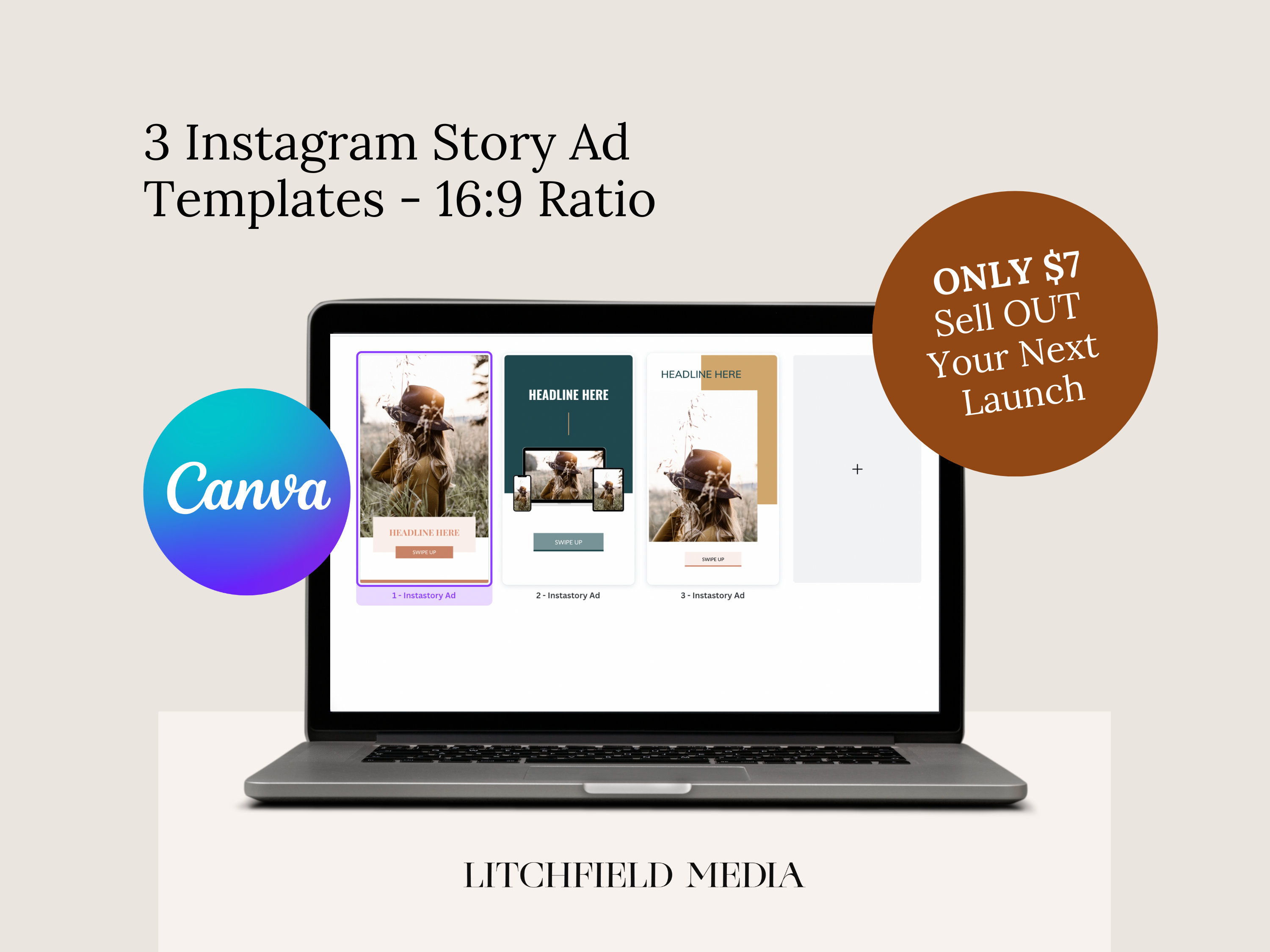 Meta Ad Graphic Template Made in Canva | Instagram Story Ad Template ...