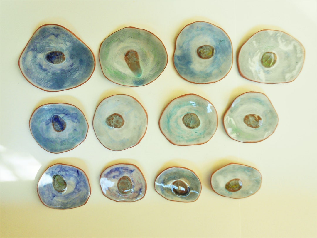 Ceramic Wall Art Hanging Discs Modern Pottery Wall Art Cracked Glass ...