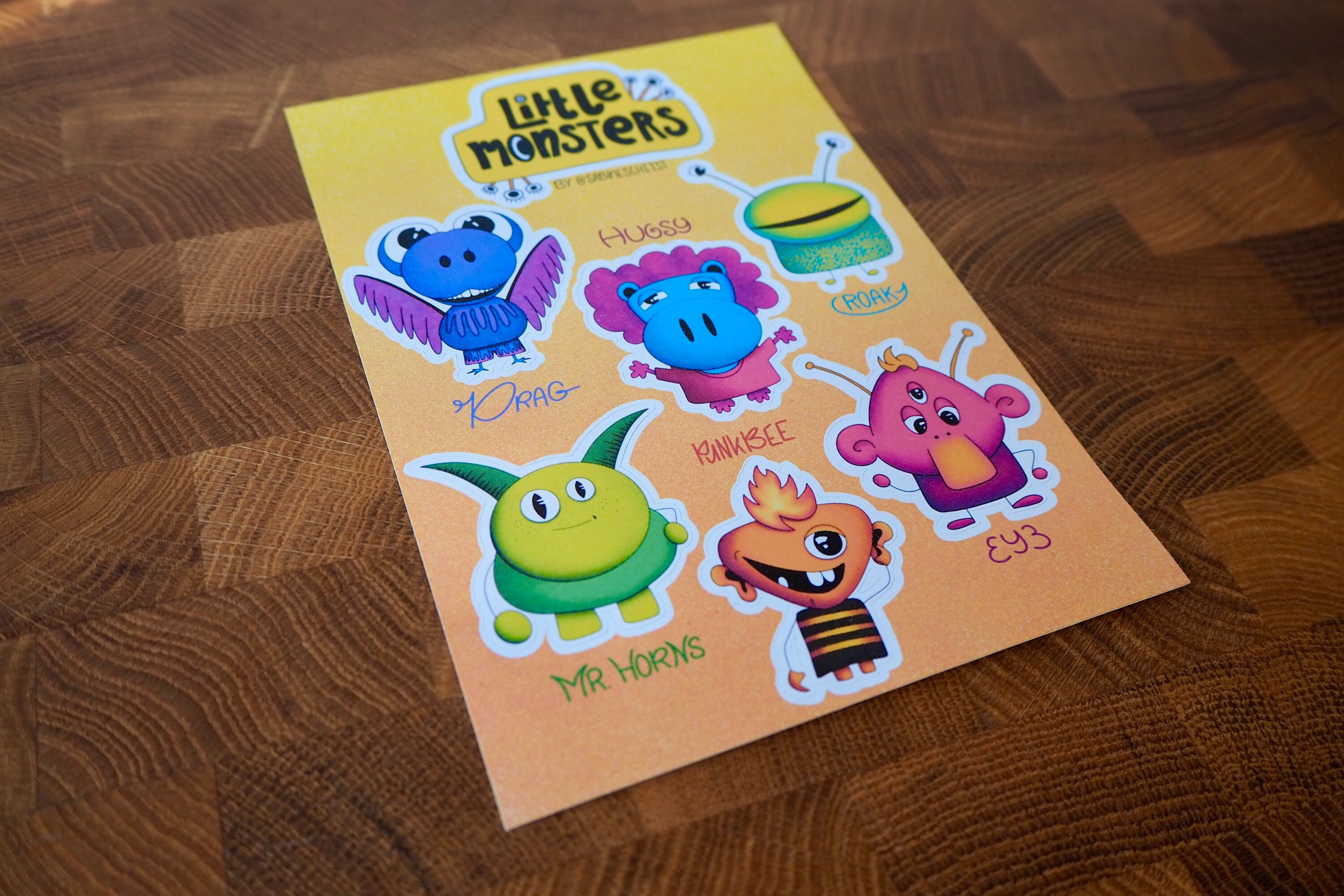 Little Monsters Sticker Sheet - Etsy