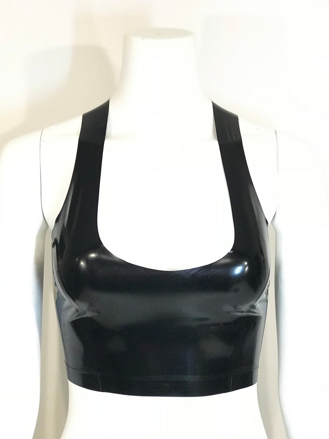 Latex Racer-back Crop Top - Etsy
