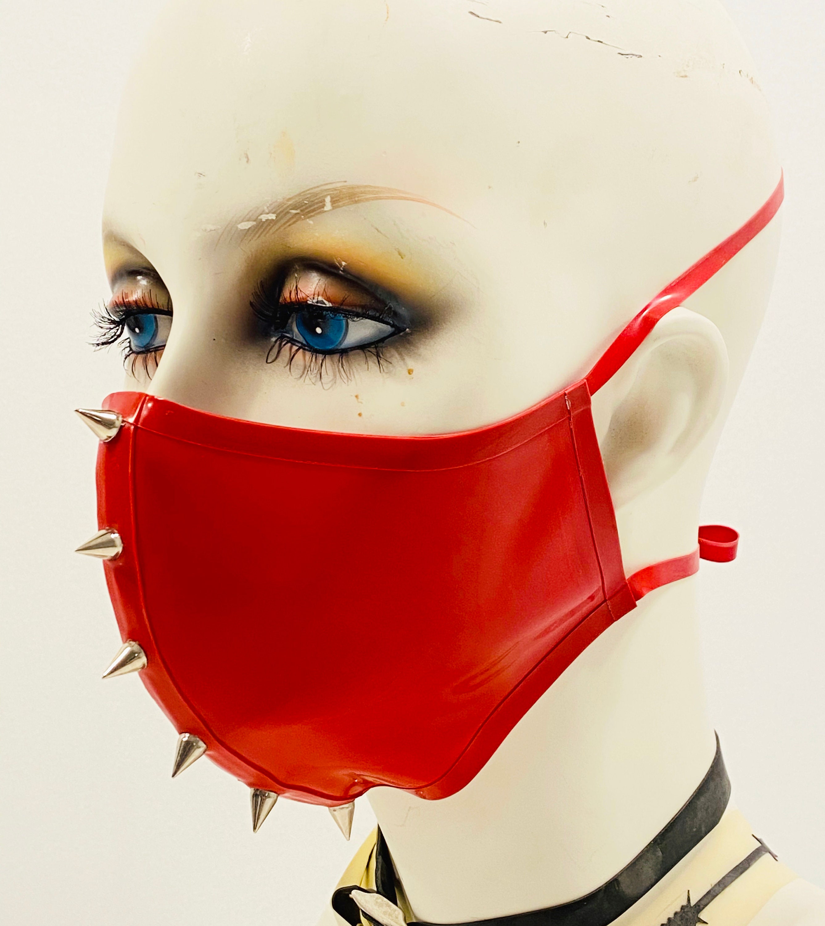 Latex Muzzle Face Mask W/ Spikes - Etsy