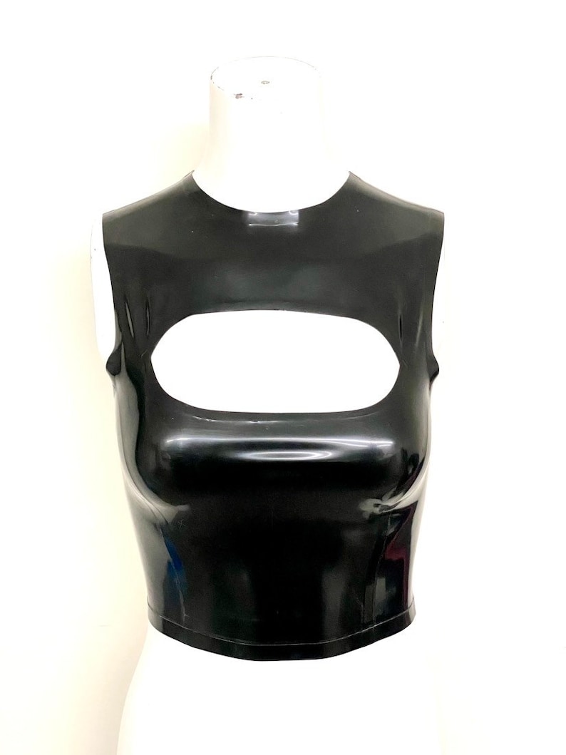 Latex Cutout Crop Top - Etsy