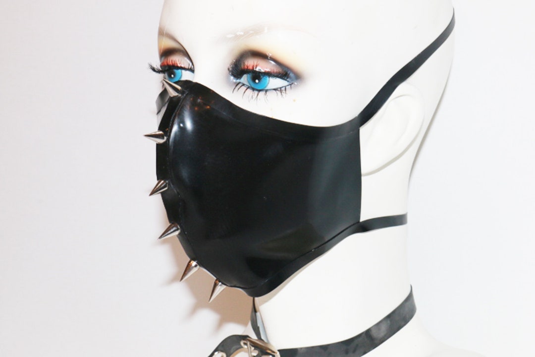 Latex Muzzle Face Mask W/ Spikes - Etsy