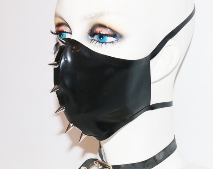 Latex Muzzle Face Mask W/ Spikes - Etsy