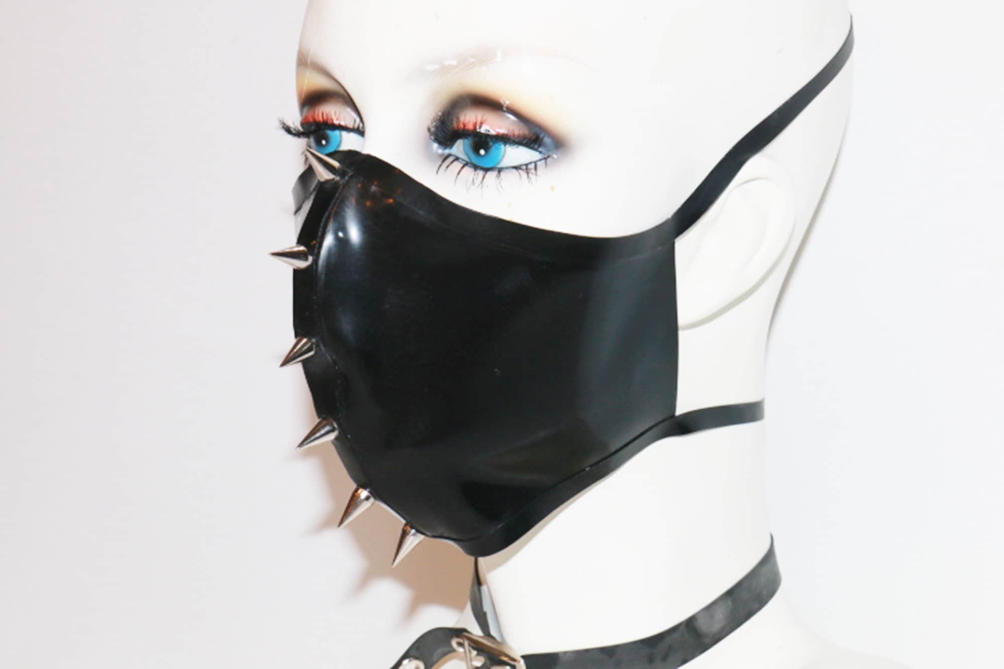 Latex Muzzle Face Mask W/ Spikes - Etsy