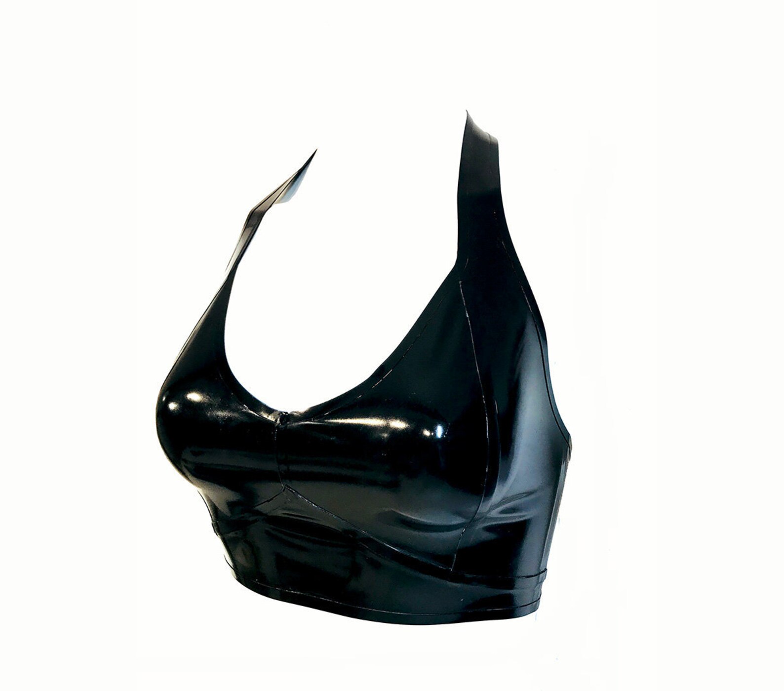 Latex Halter Bra Top - Etsy
