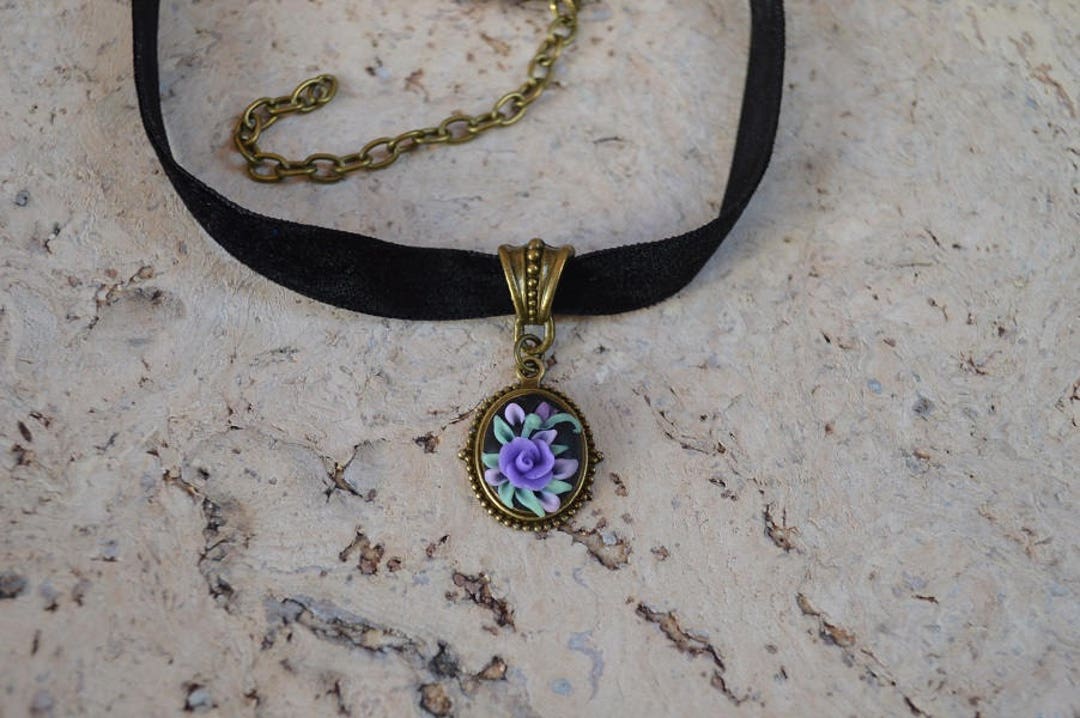 Purple Choker for Girl, Friendship Necklace for Womens, Romantic Gift ...