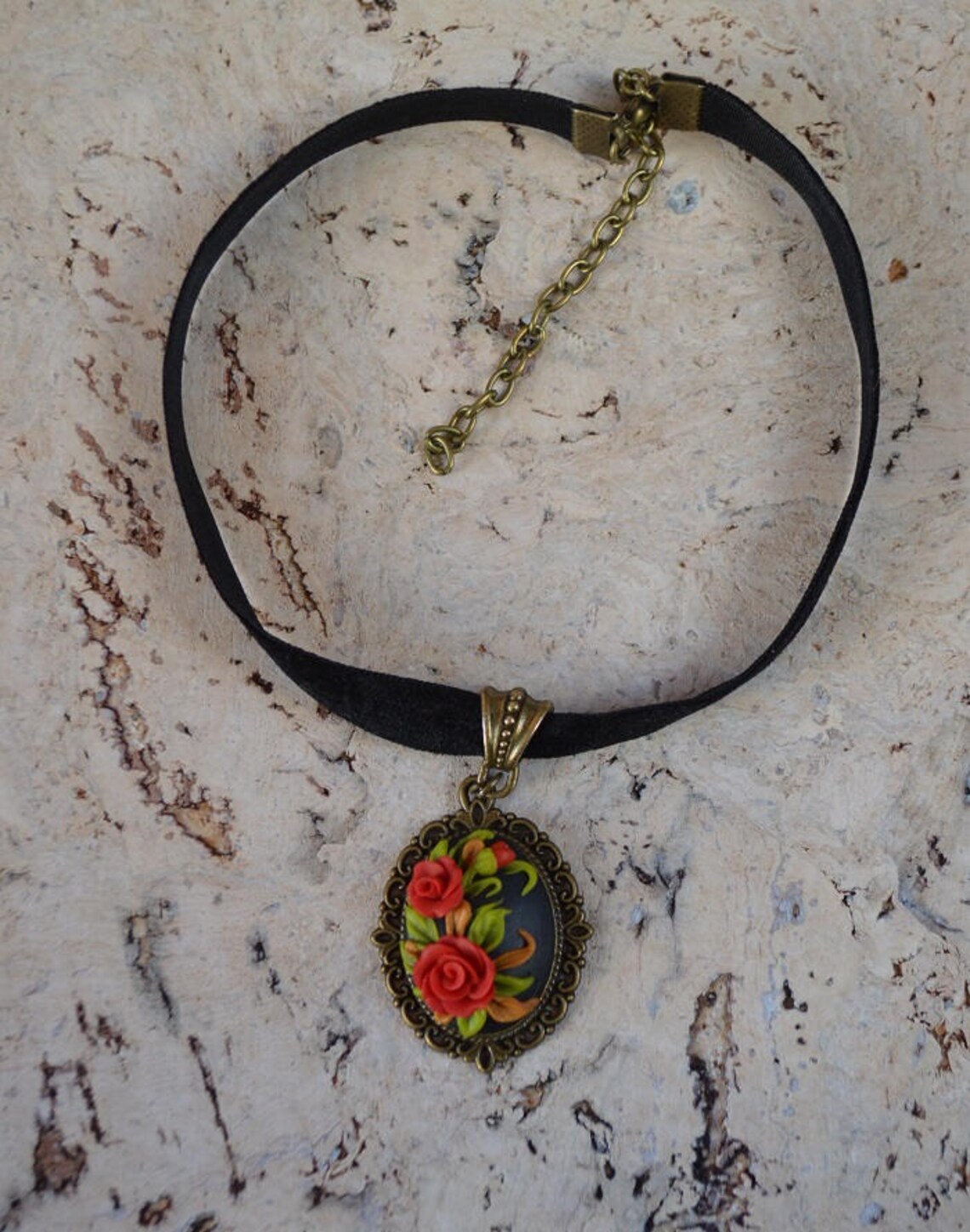 Red Rose Necklace Girl Power Valentine's Day Gift Pendant Necklace ...