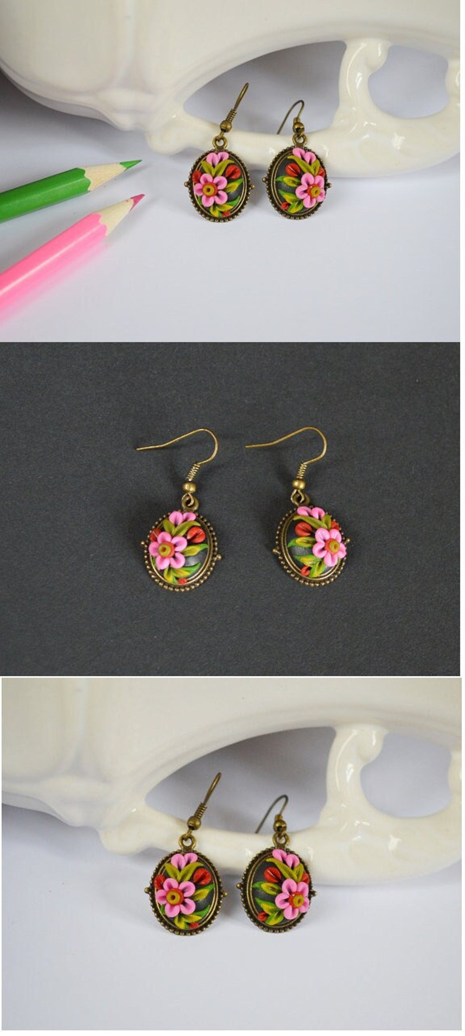Flower Earrings Romantic Gifts Unique Jewelry Boho Style Retro Earrings ...