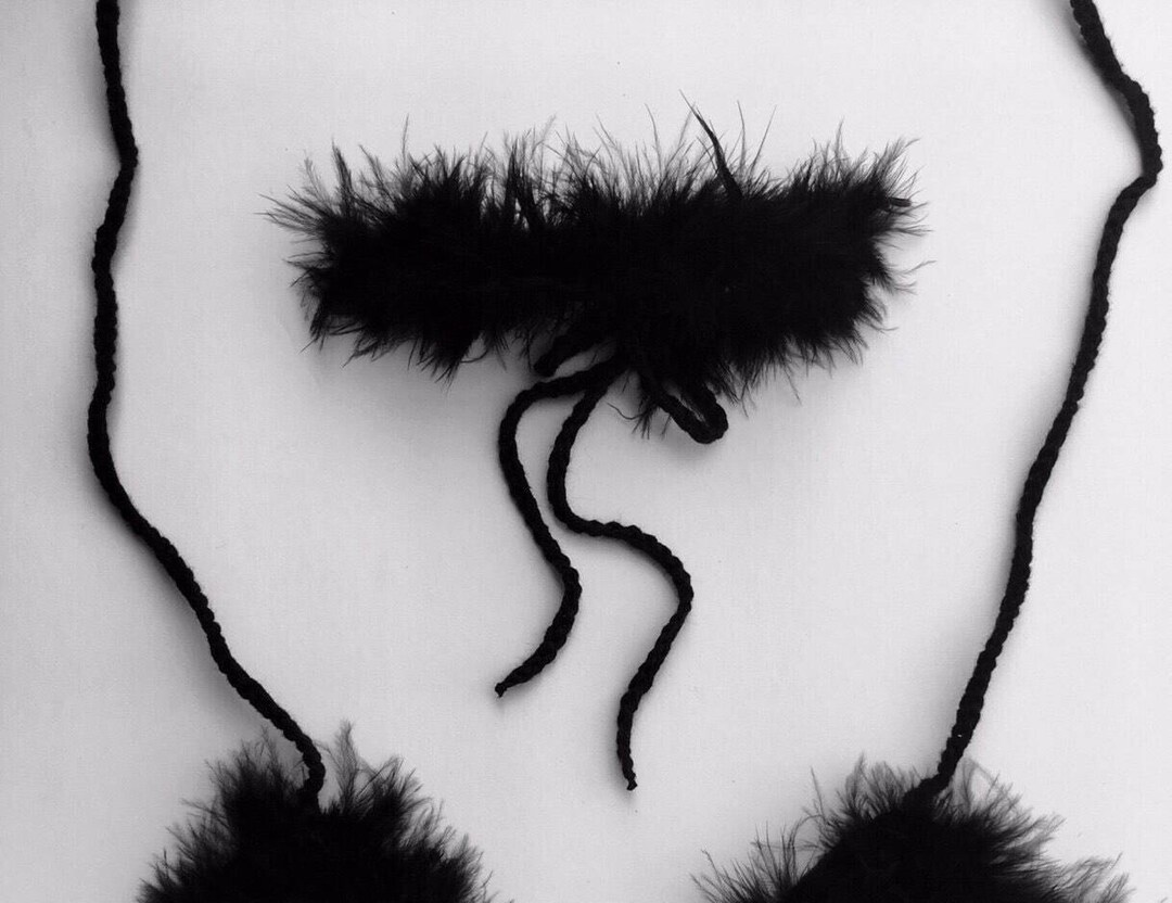 Faux Feather Fur Choker - Kitty Plur Costume - Etsy