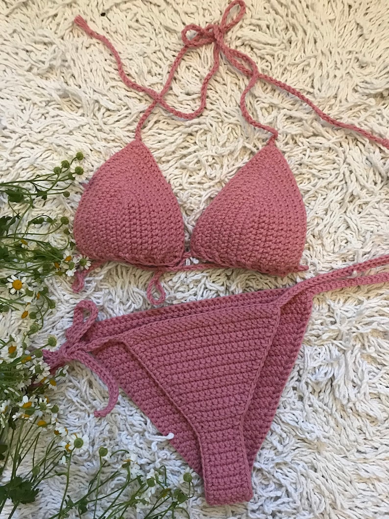 Crochet Bikini Set – 100% Cotton String, Brazilian Style - Etsy