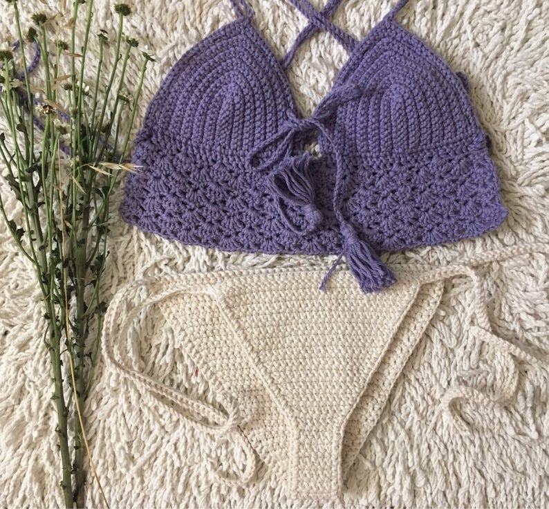 Crochet Crop Top "monique" Cross Back 100% Cotton - Etsy