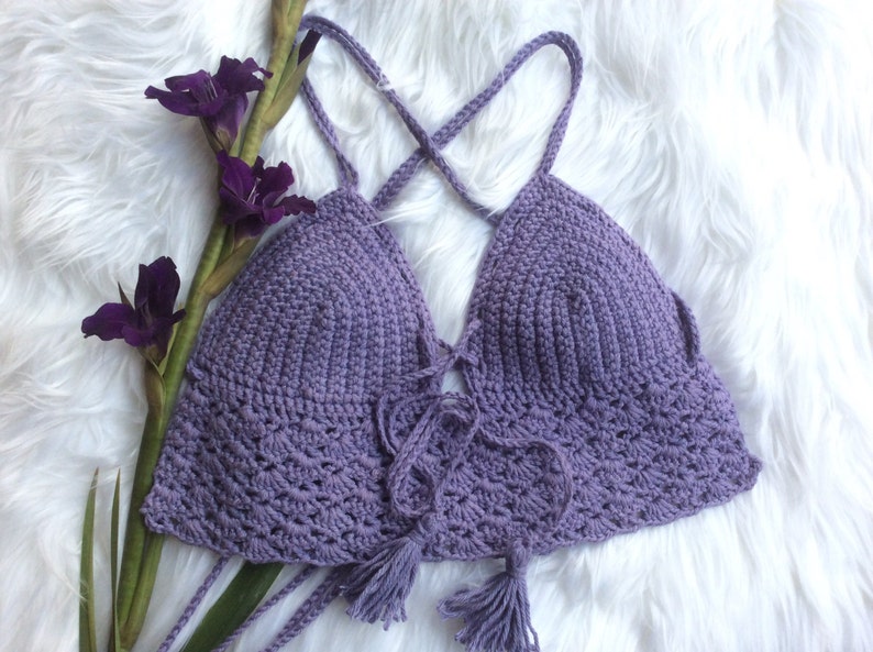 Crochet Crop Top "monique" Cross Back 100% Cotton - Etsy