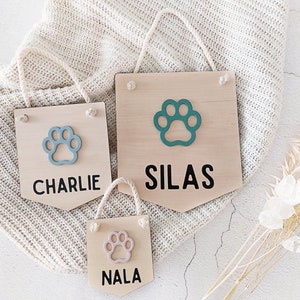 Dog Name Plate for Wall Hanging Dog Name Sign Custom Dog Kennel Tag Dog ...