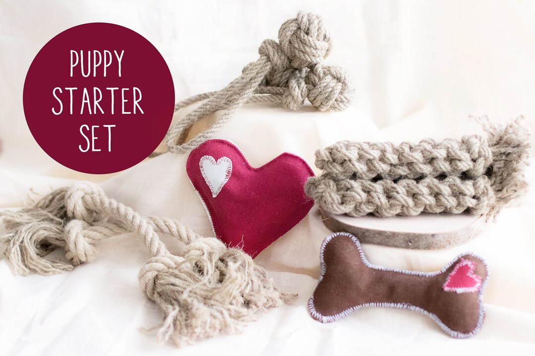 Puppy Starter Set Dog Toy Bundle Puppy Chew Toy Set Natural Dog Toy for ...