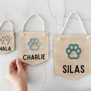 Dog Name Plate for Wall Hanging Dog Name Sign Custom Dog - Etsy