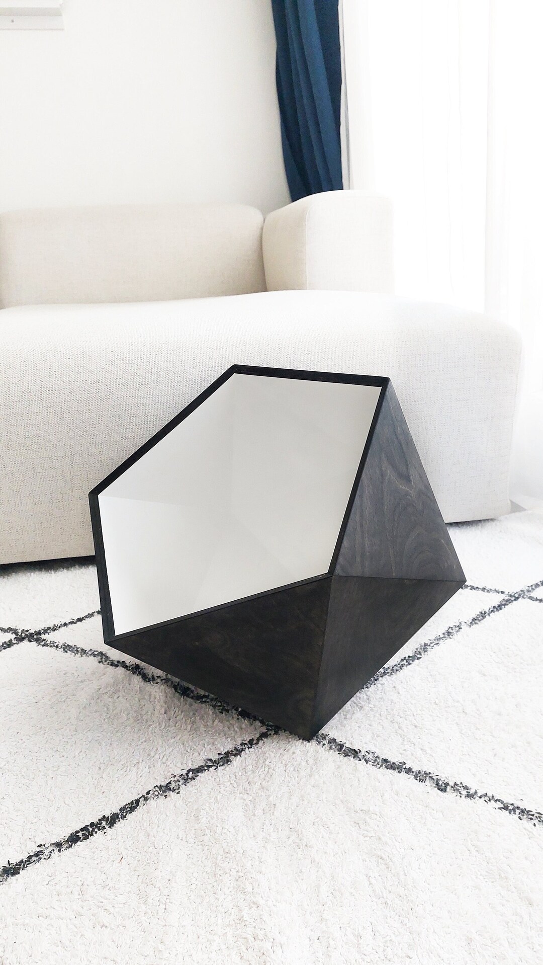 Blanket Basket Living Room Modern Storage Furniture Geometric Storage ...