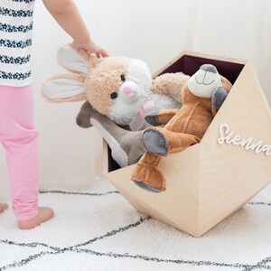 Montessori Toy Organizer Wooden Toy Box for Kids Room Toy Storage ...