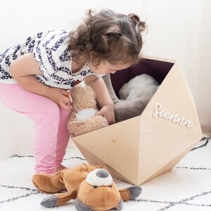 Montessori Toy Organizer Wooden Toy Box for Kids Room Toy Storage ...