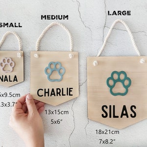 Dog Name Plate for Wall Hanging Dog Name Sign Custom Dog Kennel Tag Dog ...