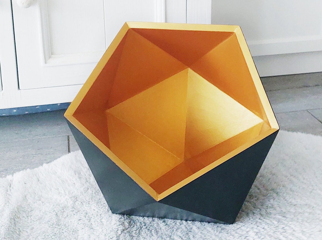 Storage Box Gold Furniture Maximalist Home Decor Black Furniture Wood ...