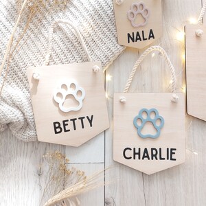 Dog Name Plate for Wall Hanging Dog Name Sign Custom Dog Kennel Tag Dog ...