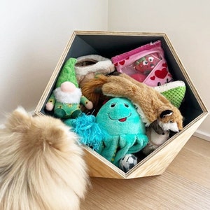 Custom Dog Toy Box Personalized With Name Dog Toy Storage Wood ...