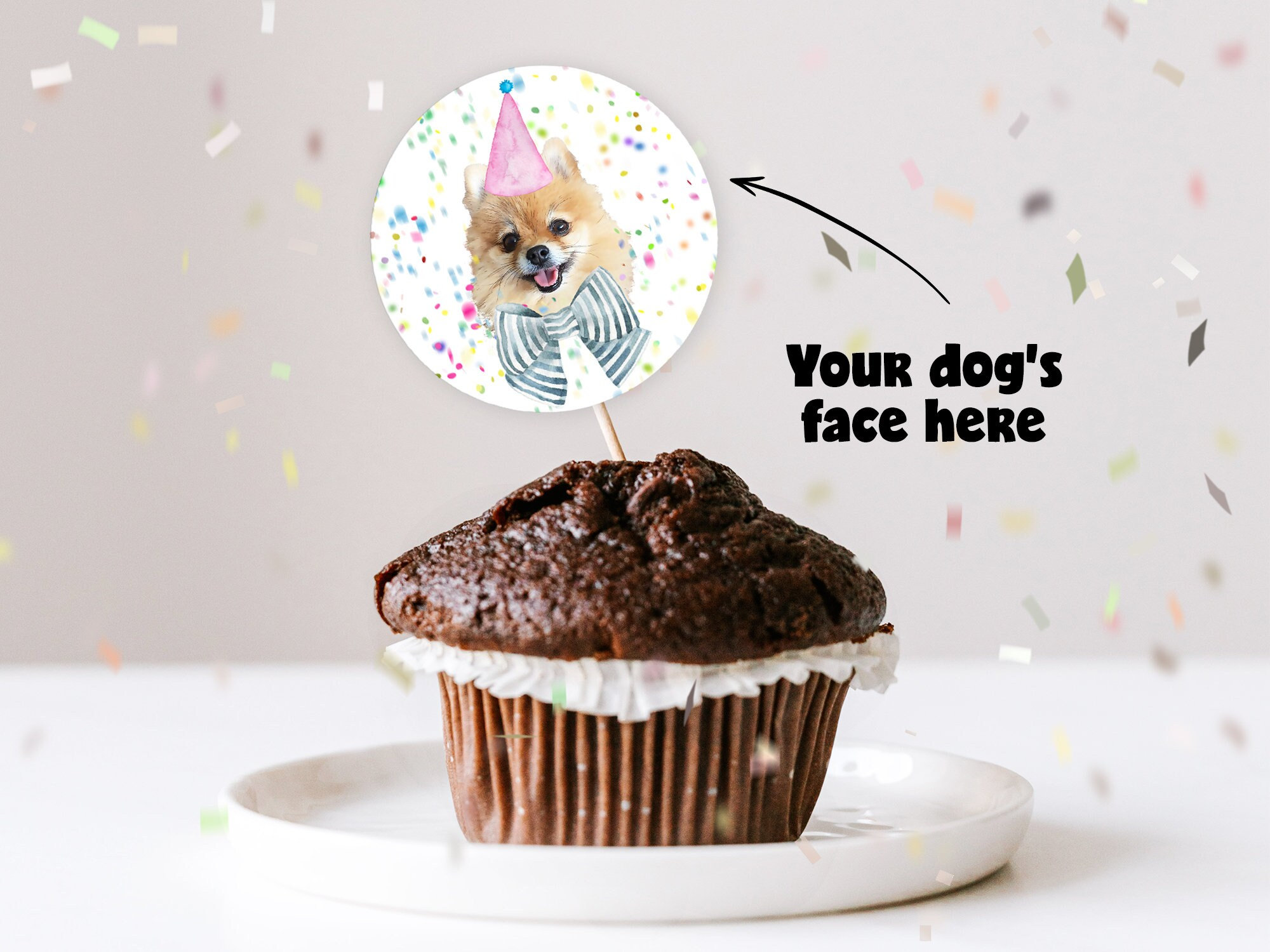 Dog Eating Cupcake
