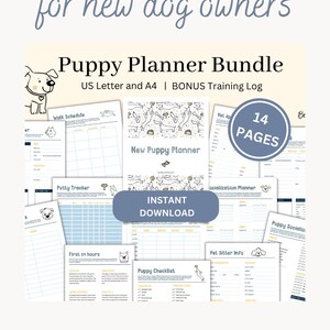 Puppy Planner Pet Checklist Puppy Guide Printable Potty Worksheet Puppy ...