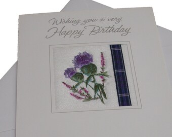 Scottish Thistle Birthday Card | Etsy UK