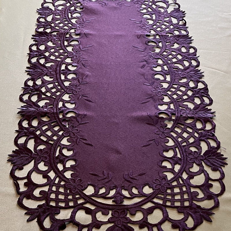 Purple Table Runner - Etsy