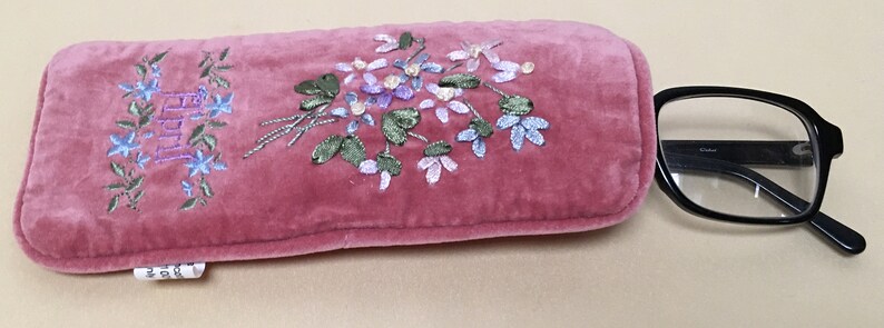 Ribbon Embroidered Cotton Velvet Soft Spec Spectacle Cases - Etsy UK