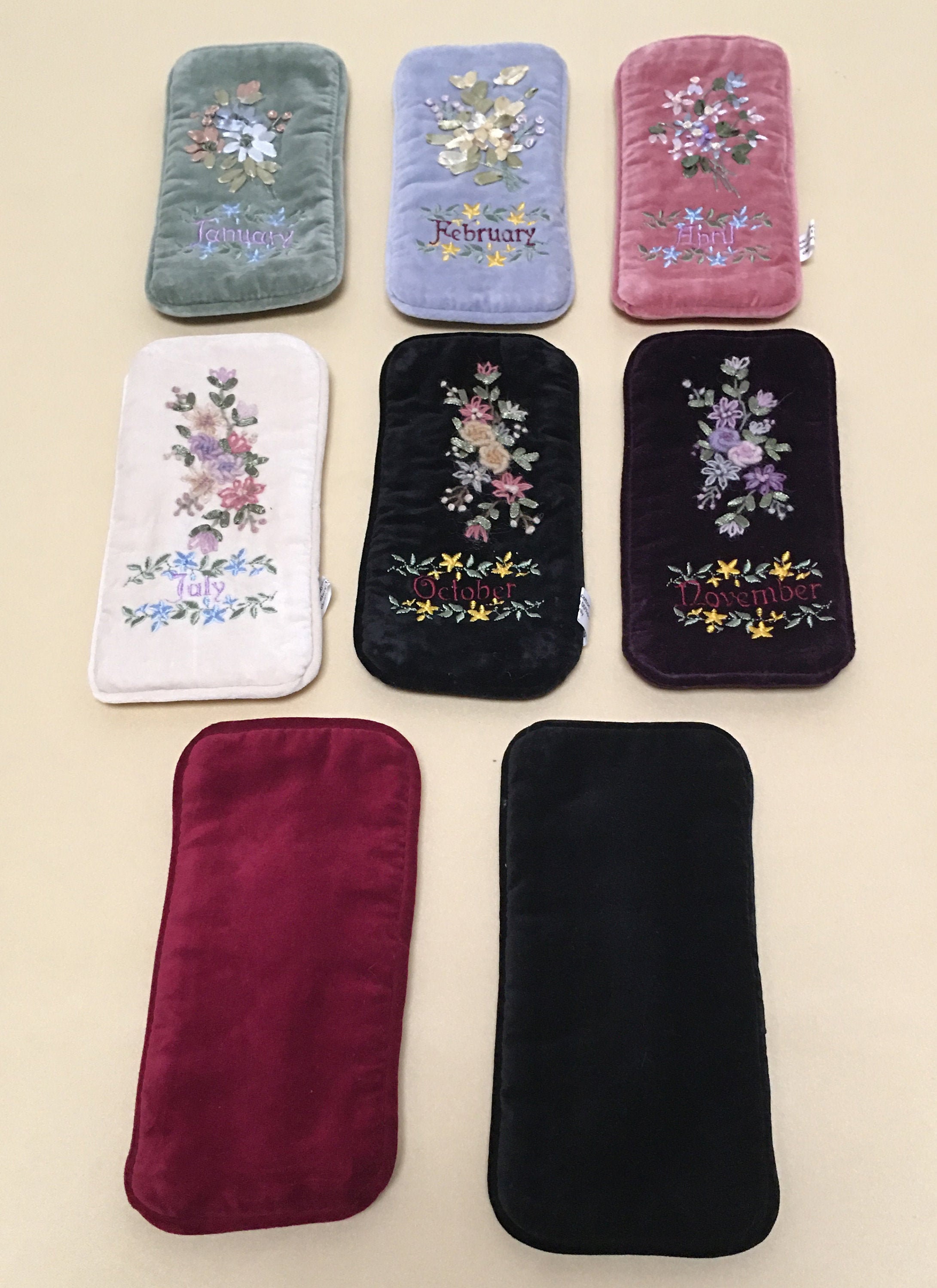 Ribbon Embroidered Cotton Velvet Soft Spec Spectacle Cases - Etsy UK