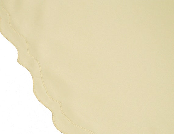 Plain OBLONG Cream Scalloped Edge Tablecloth Table Cloth - Etsy