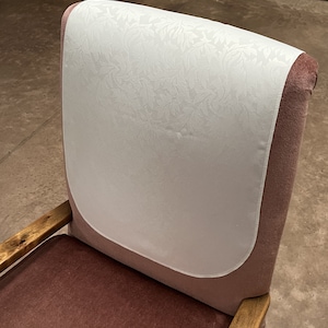 Set of 2 Ivory Coloured Chair Back Covers Armchair Antimacassars Head ...