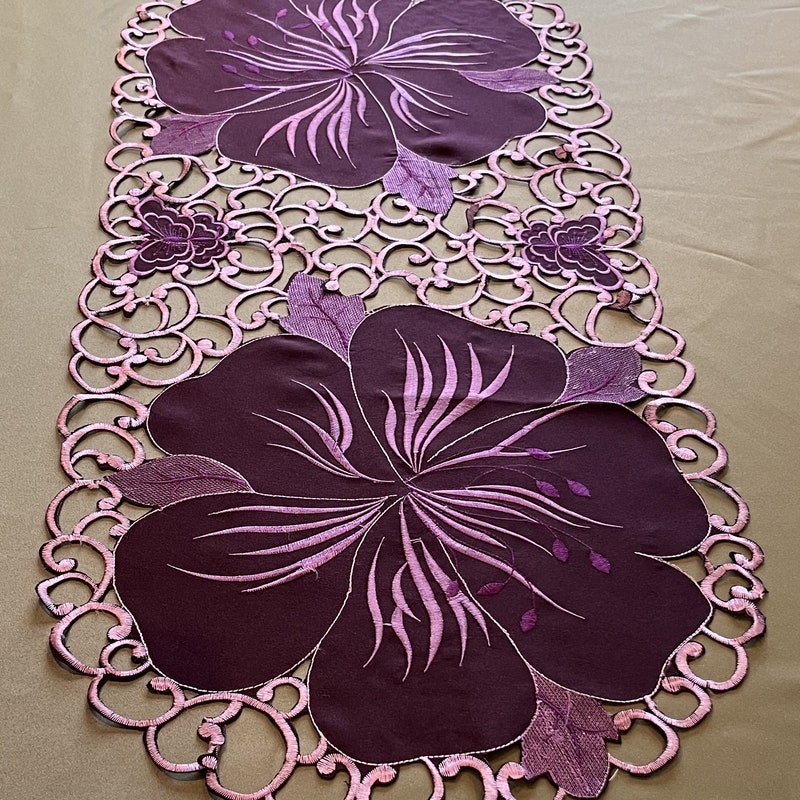 Purple Table Runner - Etsy