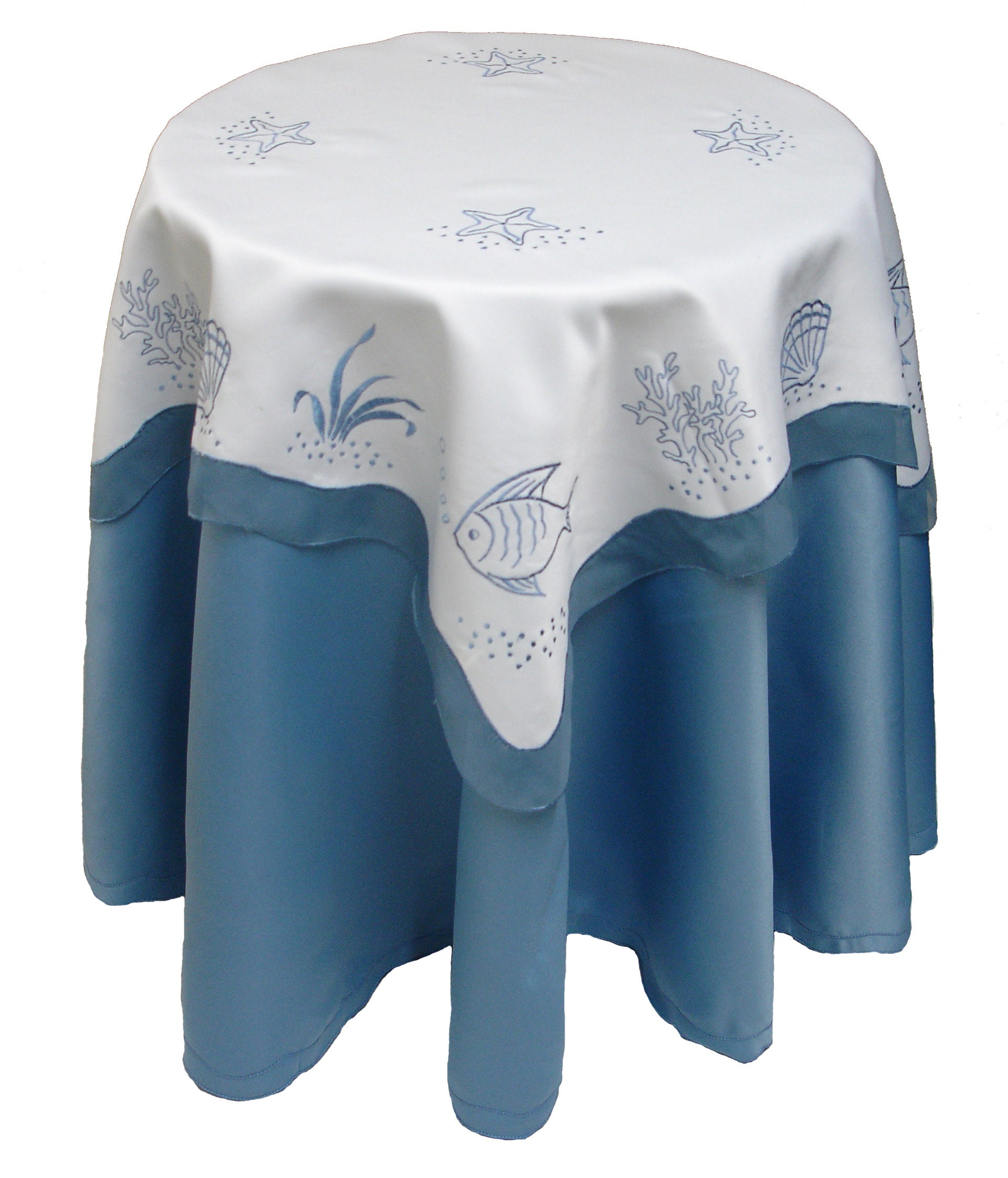 Square White / Blue Seaside Shells Bedside Kitchen Hall Dining - Etsy