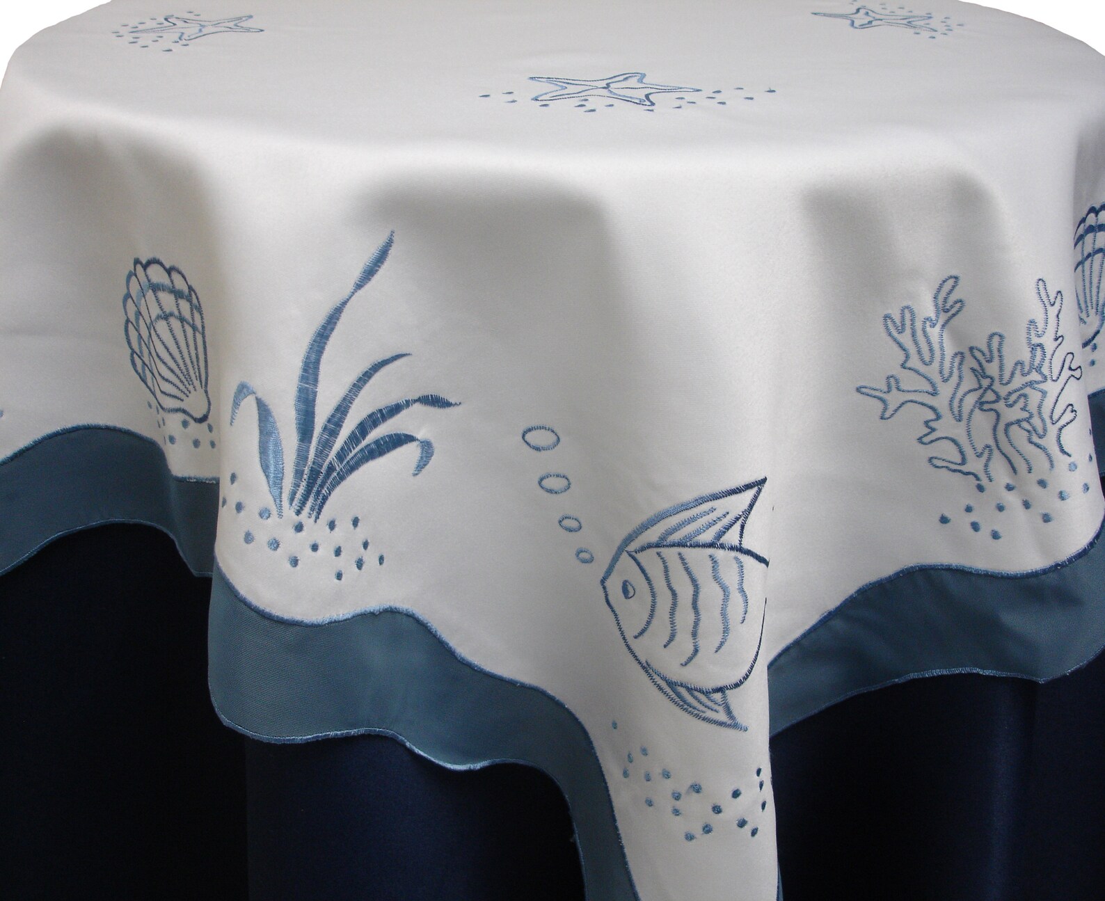 Square White / Blue Seaside Shells Bedside Kitchen Hall Dining - Etsy