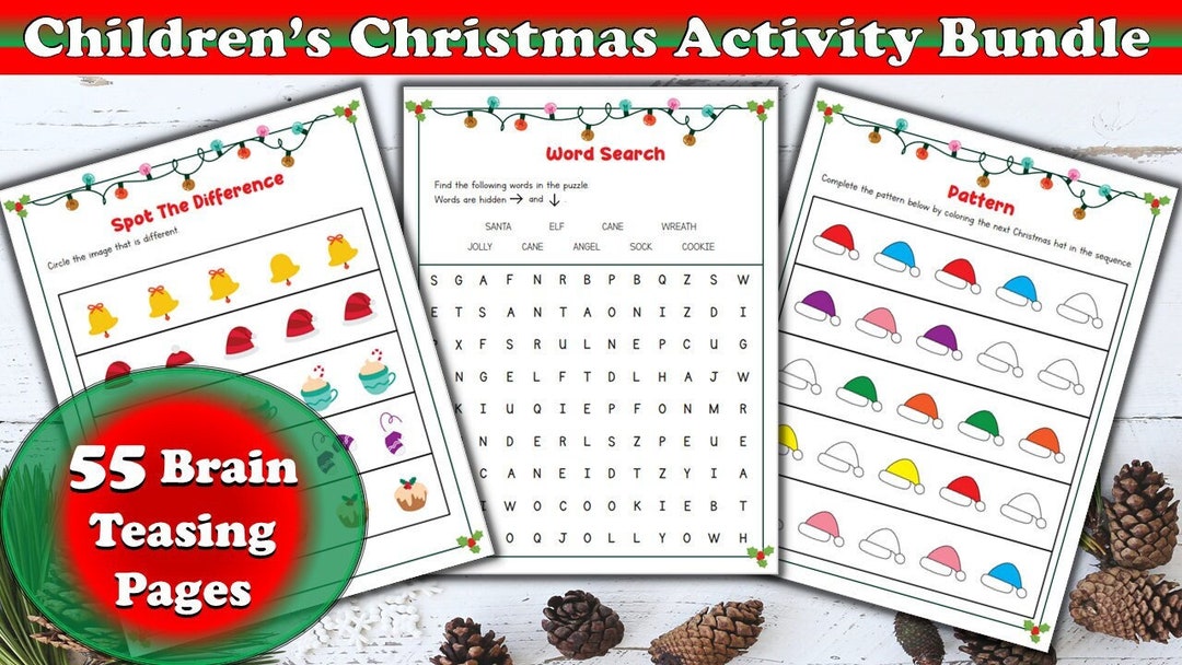 Children’s Christmas Holiday Activity Sheets | Printable Educational ...