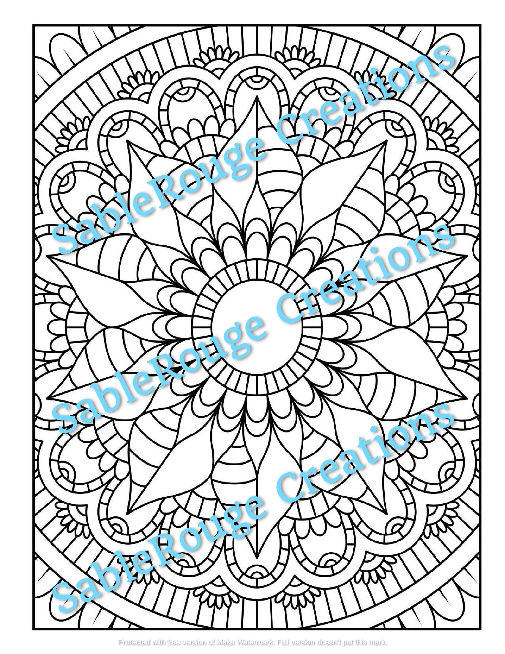 Serene Art Therapy With Mandala Coloring Pages Promoting Creative ...