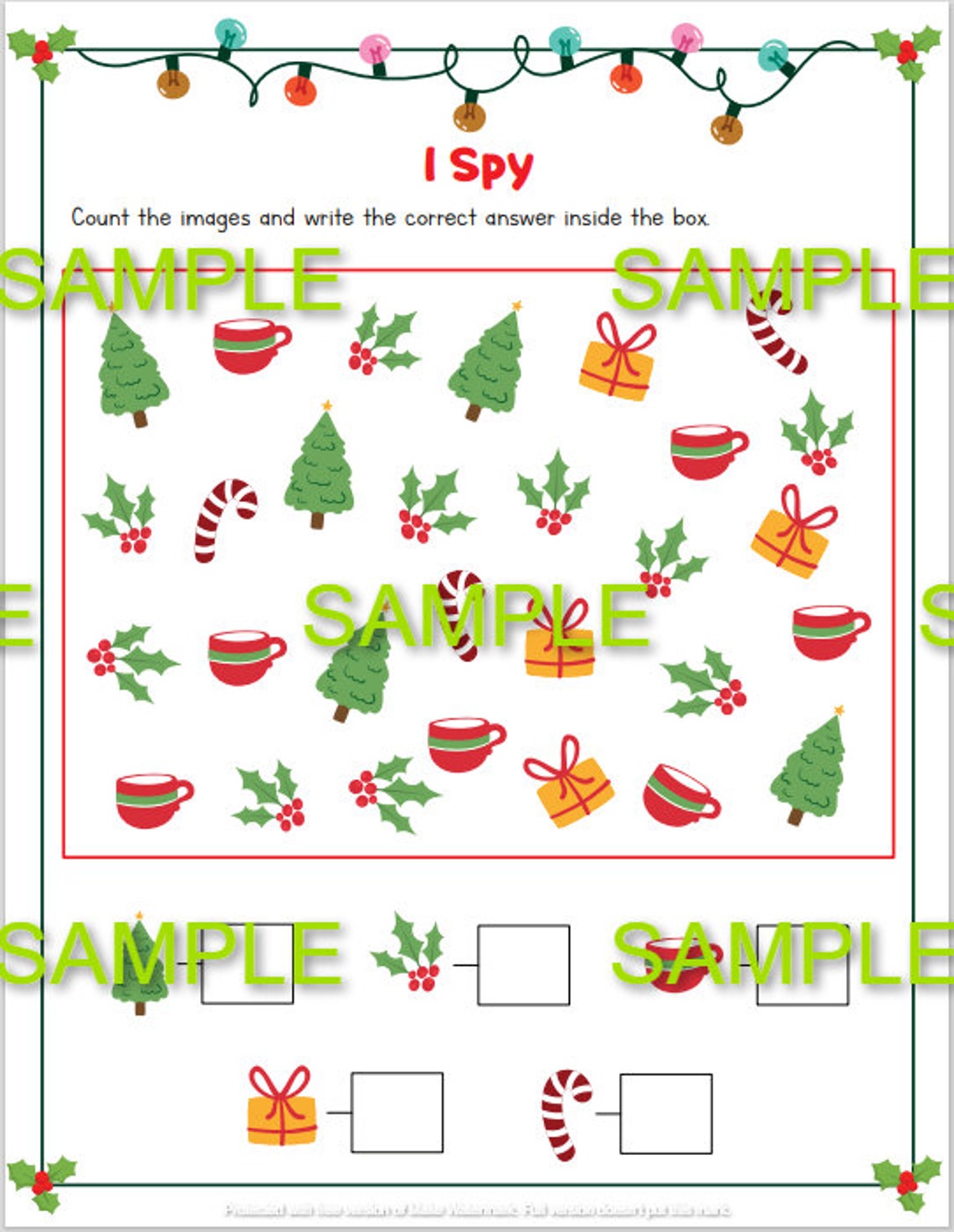 Childrens Christmas Holiday Activity Sheets Printable Educational ...