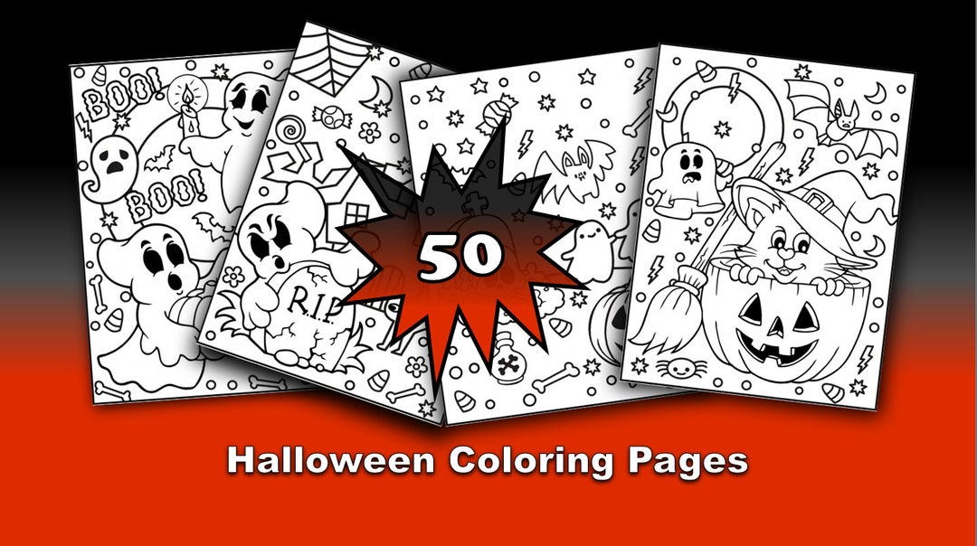 Halloween Coloring Pages | Classroom Fun | Spooky Cute Book of 50 ...