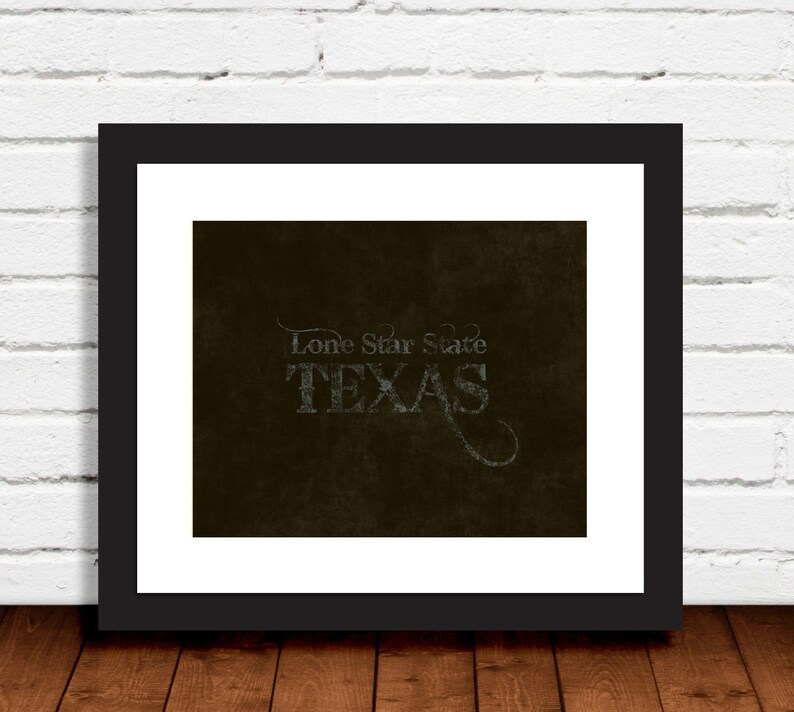 Texas and Lone Star Star Stylish Font on Distressed Black Blue Brown ...
