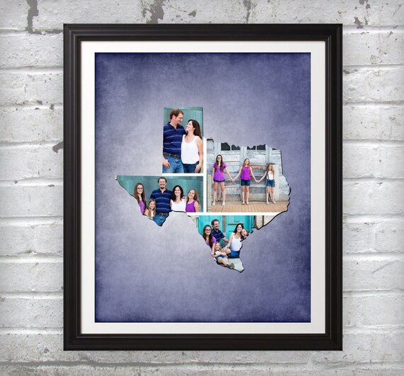 State of Texas Print With Texas That Includes Four Customized | Etsy